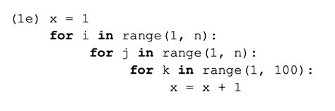 solved question 1 for each of the following code fragments
