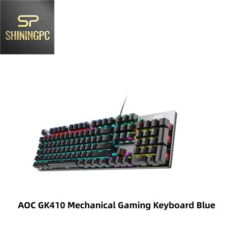 AOC Mechanical Switch Gaming Keyboard 104 Key Blue Switch GK410 GM 130 Gaming Mouse Computers