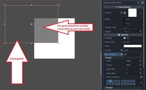 Draw Light2d Only On Sprite Use Sprite As Mask And Make It Invisible