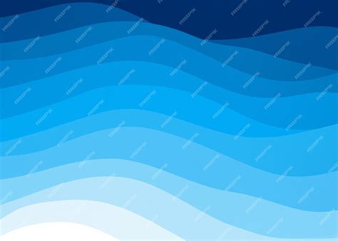 Premium Photo Dynamics Of The Ocean Abstract Blue Waves In Gradient