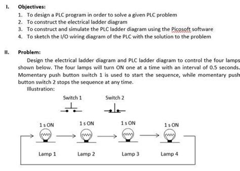 Solved I Objectives 1 To Design A PLC Program In Order To Chegg Com