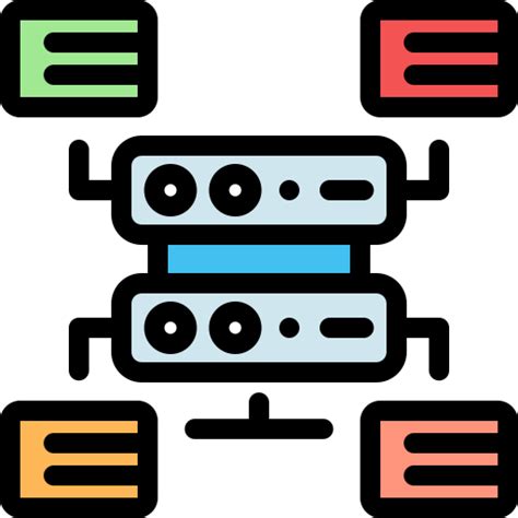 Database Detailed Rounded Lineal Color Icon