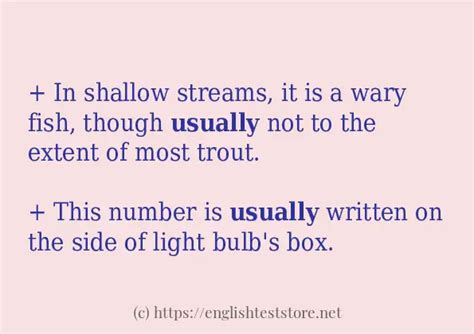Use The Word Usually Englishteststore Blog
