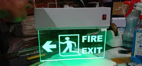 Metal Rectangular Fire Exit Board Board Thickness Mm At Rs Piece In Noida
