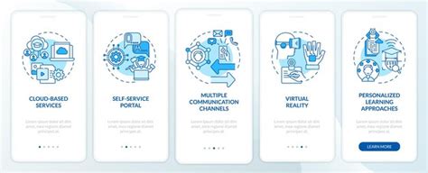 Premium Vector Education Digitalization Onboarding Mobile App Page Screen Technology