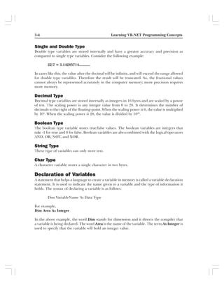 Learning VB NET Programming Concepts PDF Programming Languages Computing