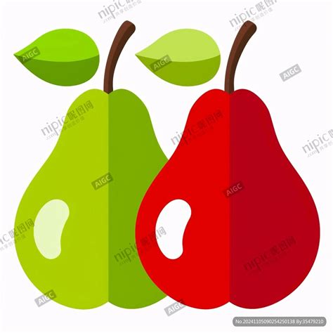 Ai创作图红皮梨设计 Lowpoly梨 苹果梨手绘 红啤梨插画 手绘苹果梨 梨logo 苹果梨组合 卡通梨logo 梨子印花图案 水果形象设计