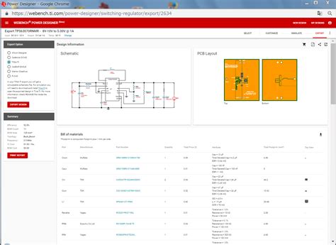 Webench® Toolstps63070 Cannot Find The Exported File On Webench