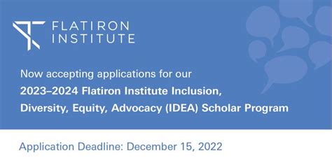 Simons Foundation On Linkedin Applications Open For 2023 2024 Flatiron Institute Inclusion