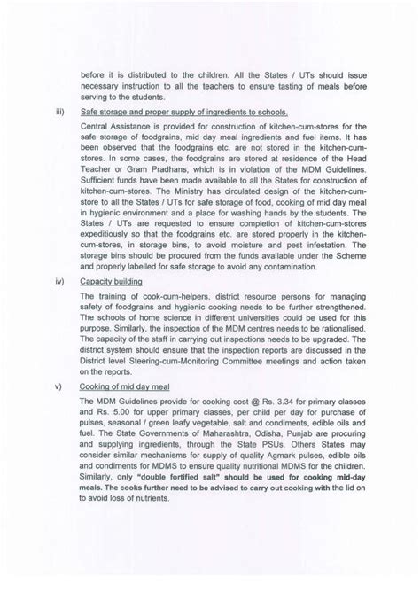 Mdm Mid Day Meals Scheme Goi Guidelines Pespro