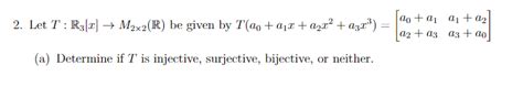 Solved 1 Let V And W Be Finite Dimensional Vector Spaces
