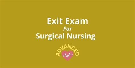 Exit Exam For Surgical Nursing Advanced LearnEthiopia
