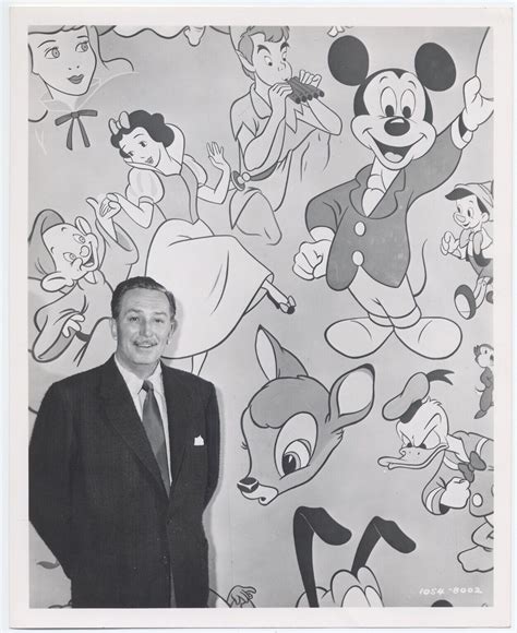 Original Walt Disney Productions Bandw Glossy Photograph Of Walt Disney