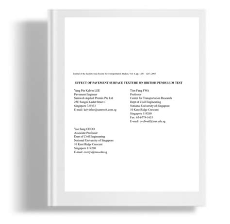 Effect Of Pavement Surface Texture On British Pendulum Test