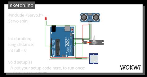 Smart Dust Bin Copy V20 Wokwi Esp32 Stm32 Arduino Simulator