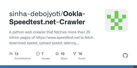 Github Sinha Debojyoti Ookla Crawler A Python Web Crawler That Fetches More