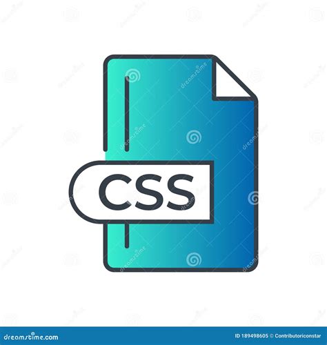 Css File Format Icon Css Extension Gradiant Icon Stock Vector