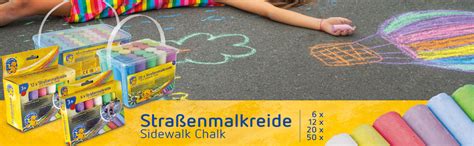 Pustefix Malefix Straßenmalkreide 12er Packung I Malkreide Für Kinder