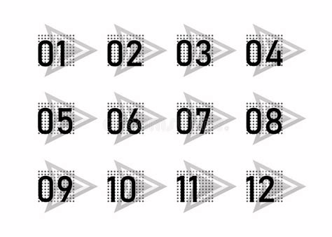 Bullet Points Black And White Stock Illustration Illustration Of Number Vector 338336227