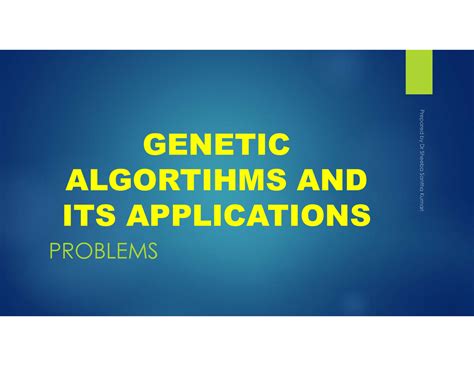 Ga Problems Srerkhmkl Genetic Algorithm And Machine Learning Genetic Algortihms And Its