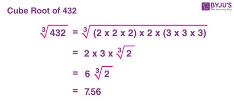 cube root of 432 how to calculate the cube root of 432