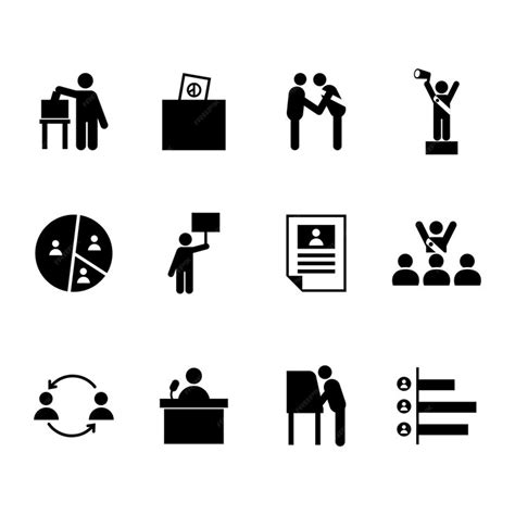 Premium Vector Election And Voting Icon Set