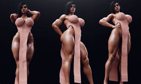 rule 34 3d abs big breasts black eyes black hair blender blizzard