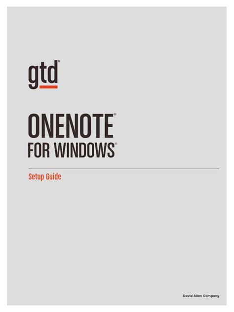 Gtd And Onenote Sample A4 Pdf Tag Metadata Software