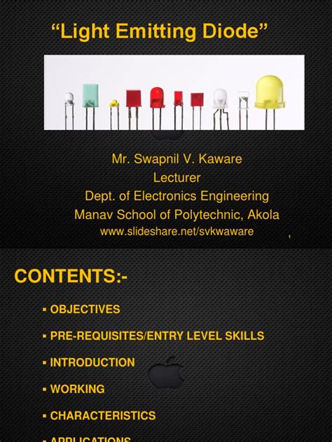 led seminar ppt by er swapnil v kaware pdf gallium arsenide