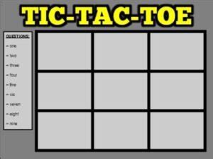 Easy Tic Tac Toe Game Template For Any Subject Area Review