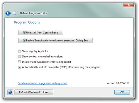 default programs editor