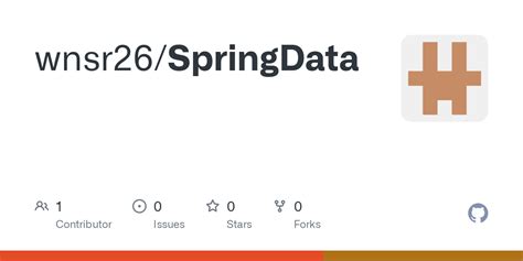GitHub Wnsr SpringData