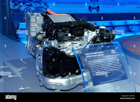 Subaru Turbo Parallel Hybrid Power System Engine On Display At The North American