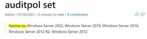 Windows 10 Pro Advanced Audity Policy Configuration Secpol Vs