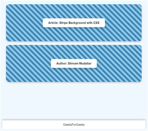 Stripe Background With Css Geeksforgeeks