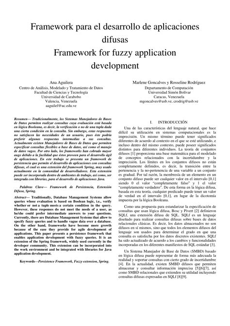 Pdf Framework For Developing Fuzzy Applications