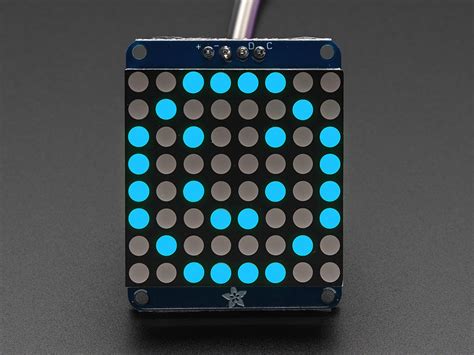 Adafruit Small 1 2 8x8 Led Matrix W I2c Backpack Blue Buy In Australia Ada1052 Core
