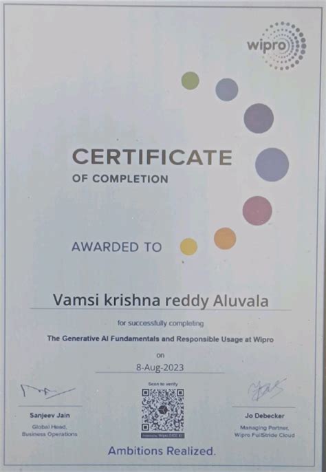 Vamsi Krishna Reddy On Linkedin Im Happy To Share That Ive Obtained