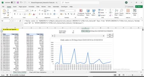 I Developed An Interactive Excel Dashboard Incorporating Scroll And Spinner Buttons Radio