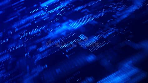 Abstract Technology Backgroundfuturistic Matrix Particles Big Data