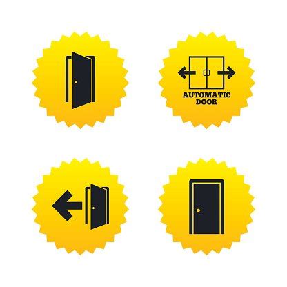 Doors Signs Emergency Exit With Arrow Symbol Royalty Free Vector Stock FreeImages