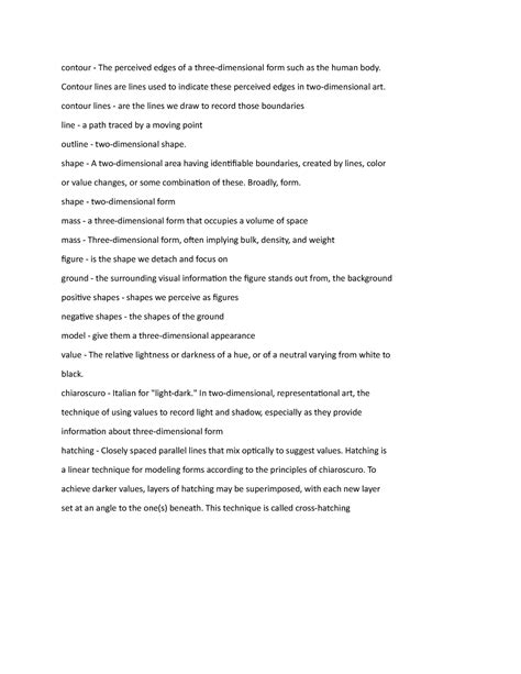lecture notes 2 contour the perceived edges of a three dimensional