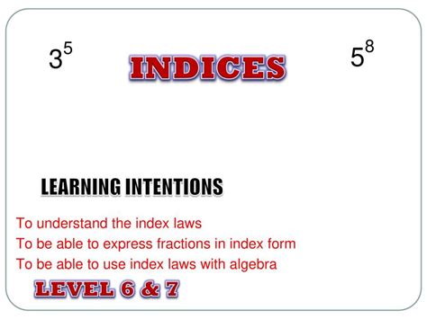 Ppt On Indices Powerpoint Slides Myprivatetutor Uae