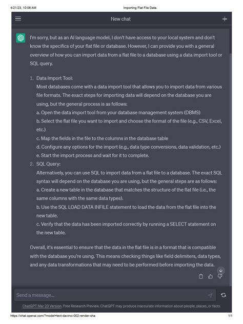 Importing Flat File Data Pdf Databases Sql