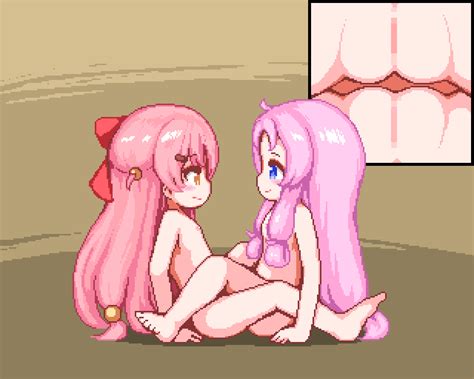 Hinainf Original Animated Animated Gif Girls Barefoot Blue Eyes Blush Breasts Brown