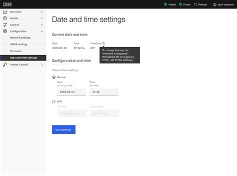 Date And Time Settings · Issue 3 · Openbmcwebui Vue · Github