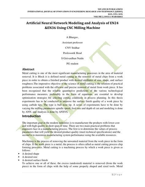 pdf artificial neural network modeling and analysis of en24 anden36