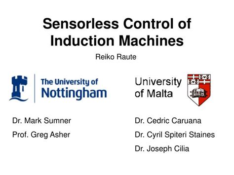 Ppt Sensorless Control Of Induction Machines Powerpoint Presentation