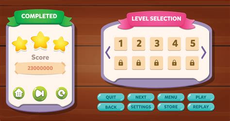 Casual Game Ui Menu Pop Up Buttons 3132282 Vector Art At Vecteezy