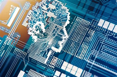 Abstract Ai Representation Digital Face Merging Into Binary Code And